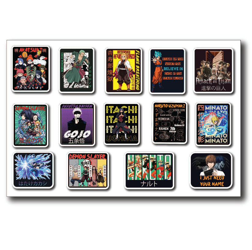 Anime Sticker Sheet – Namaste Broz